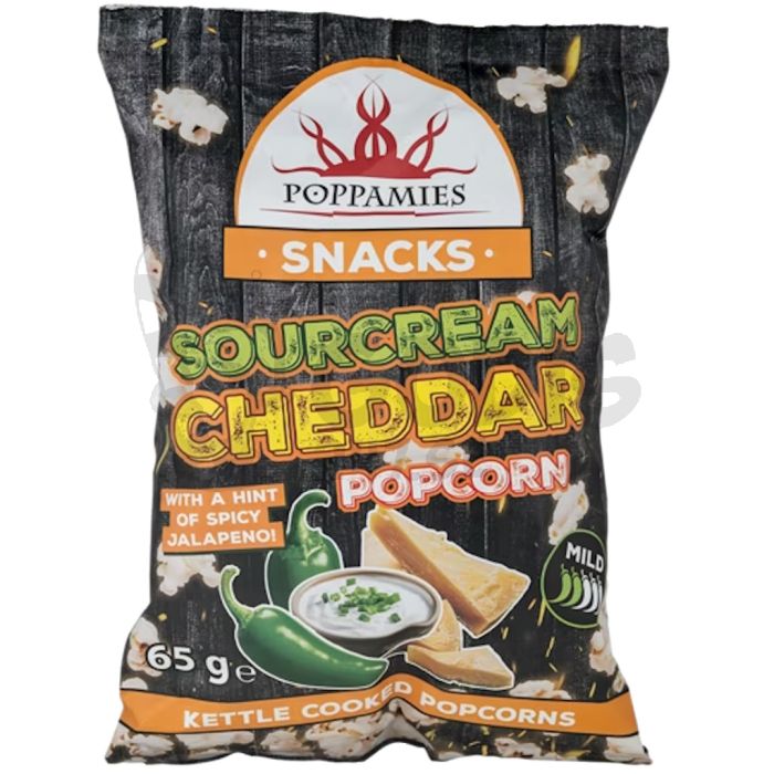 Poppamies Snacks Sourcream Cheddar popcorn 65g