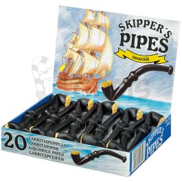 Malaco Skipper's Pipes Lakritspipor Seasalt 17g x 20st