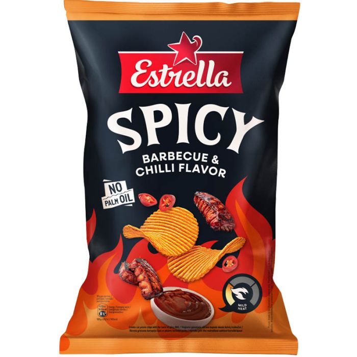 Estrella Spicy Barbeque Style potatischips 110g